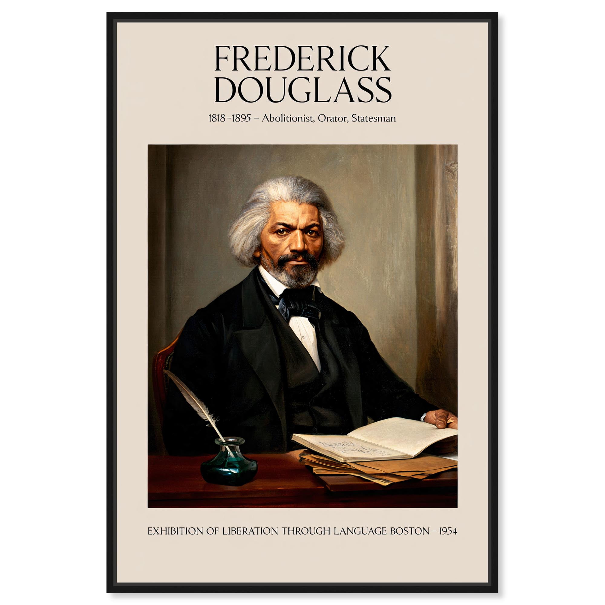 Orator of Freedom Canvas Historic Men Posters by Art Remedy, Black ...