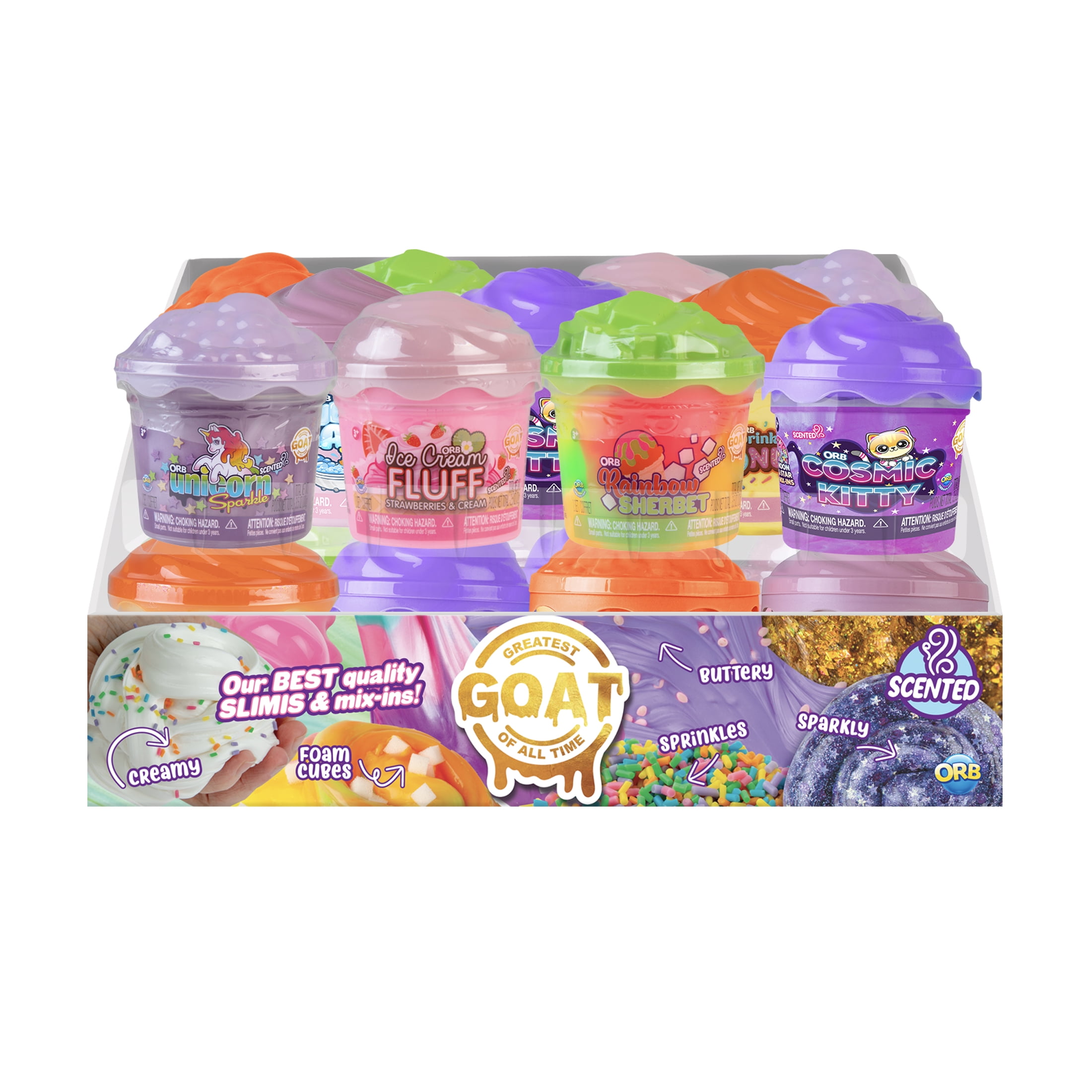 ORB Mega Slime, Scented Butter, Sparkly and Fluffy Textures, Mix-Ins ...