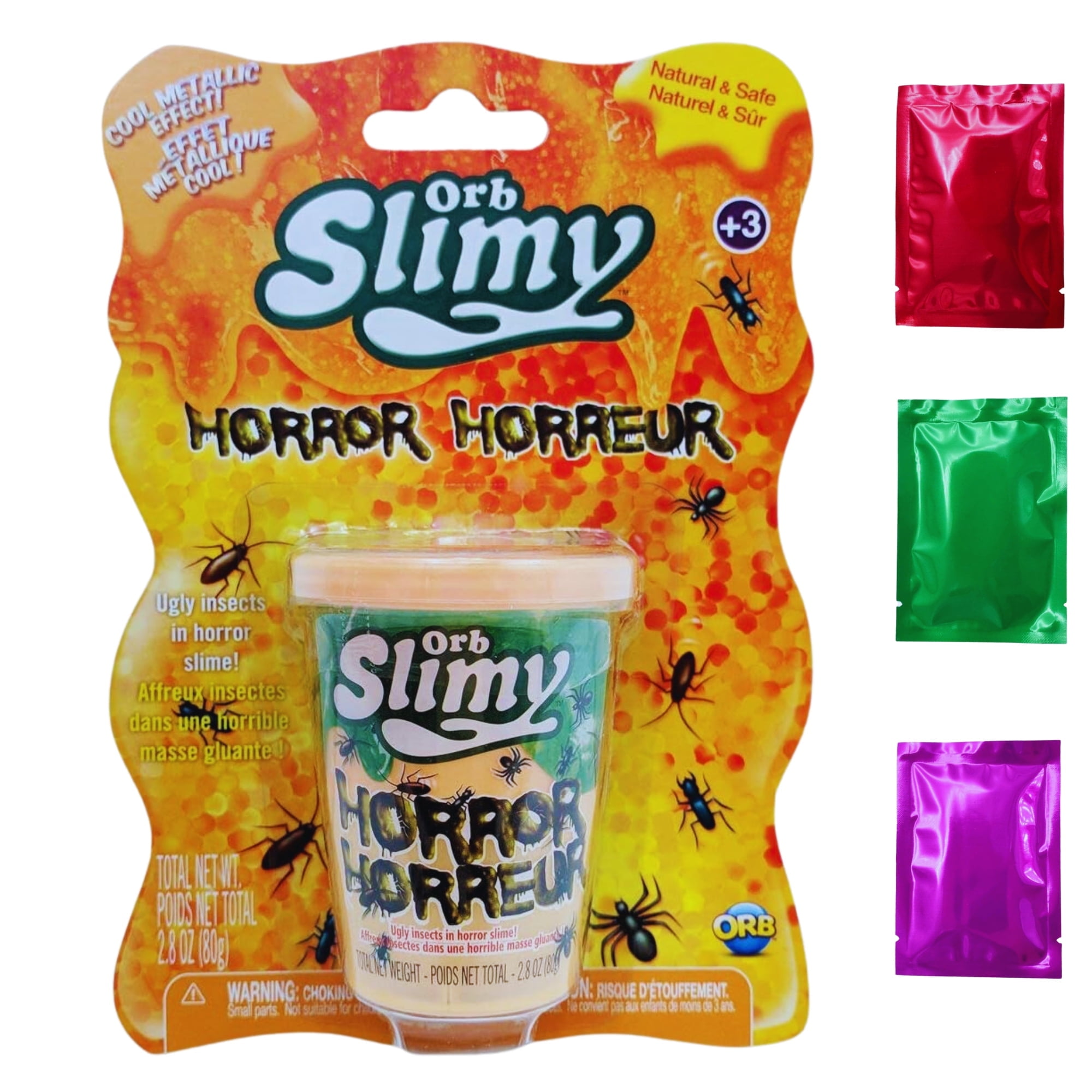 OrbSlimy Horror! 2.8 oz container of slime boasts a cool metallic sheen ...
