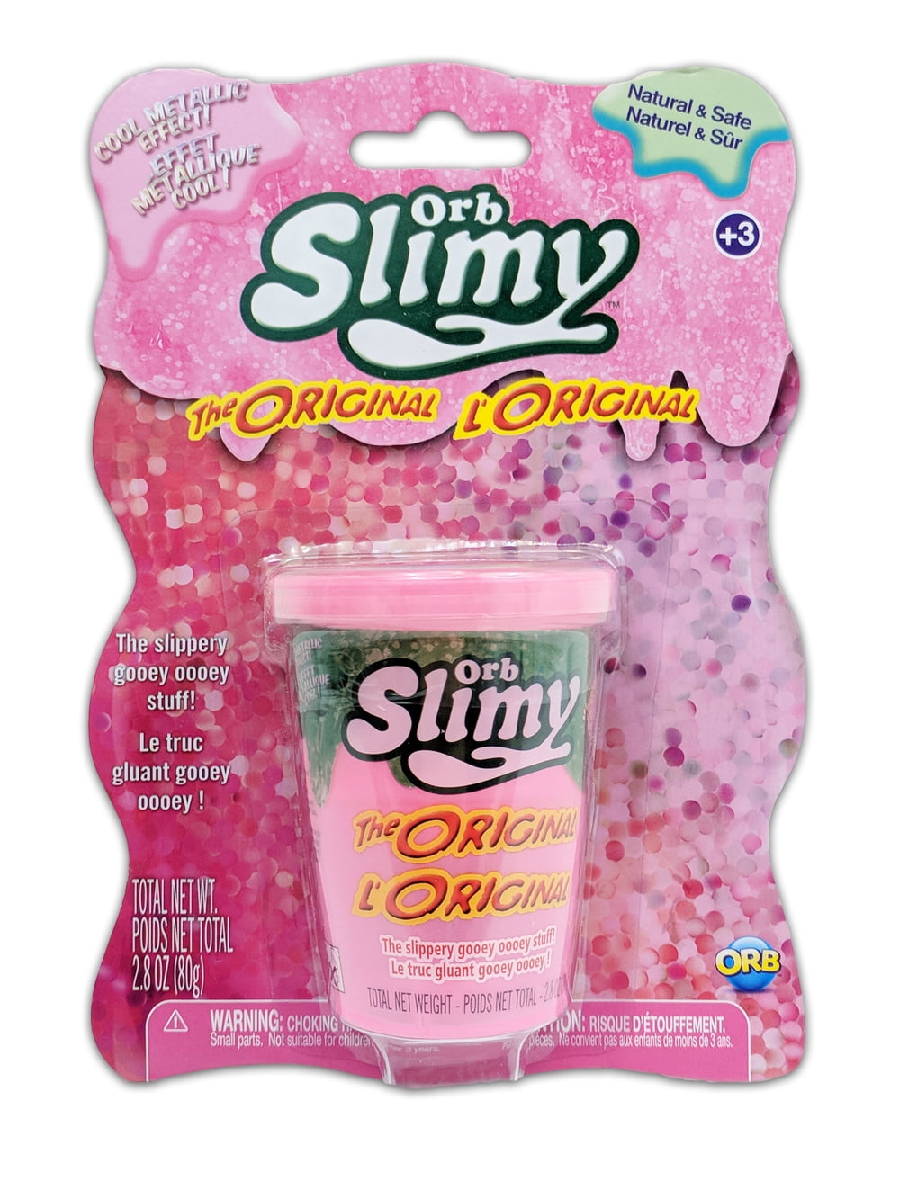 OrbSlimy Original Pink Pail with Cool Metallic Effect Slimy - Walmart.com