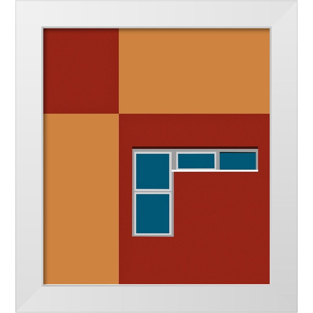 Orbach, Arnon 12x13 White Modern Wood Framed Museum Art Print Titled - Abstract - Holon Israel ...