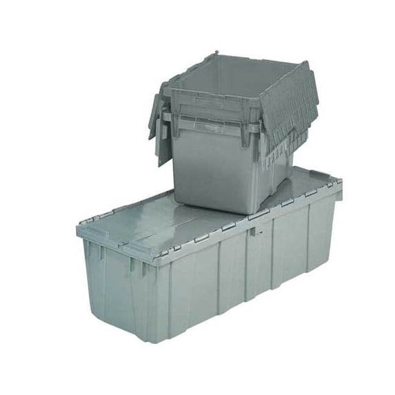 Orbis Attached Lid Container,Gray,Solid,HDPE FP03 Gray - Walmart.com