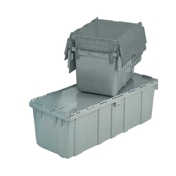 Orbis Attached Lid Container,Gray,Solid,HDPE FP03 Gray - Walmart.com