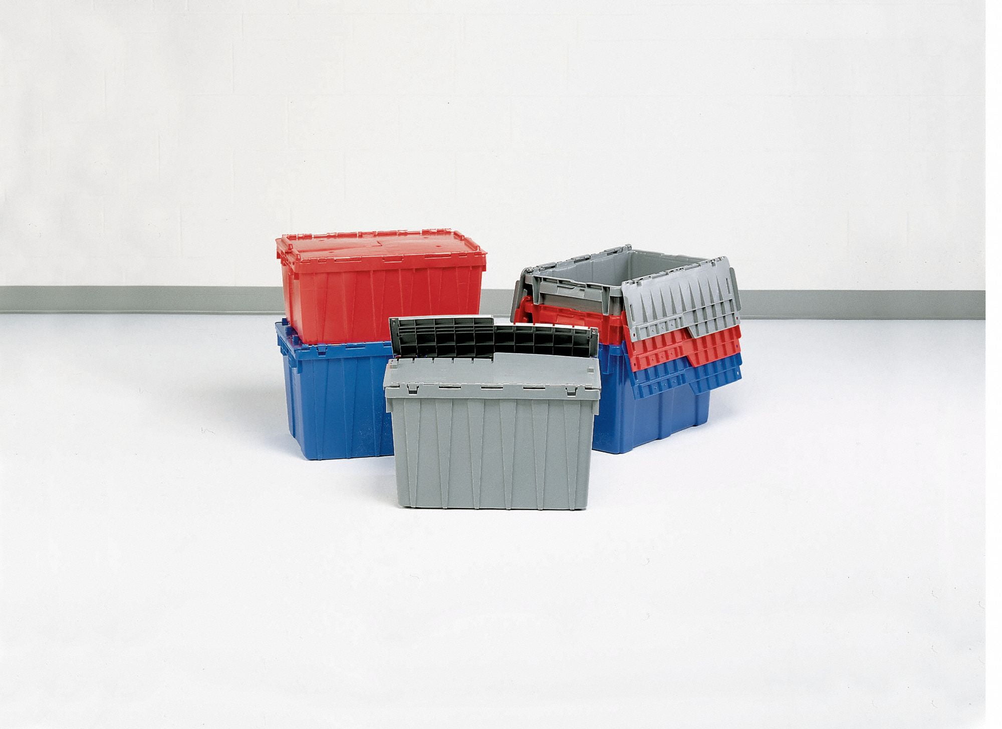 Orbis Attached Lid Container,Gray,Solid,HDPE FP06 Gray - Walmart.com