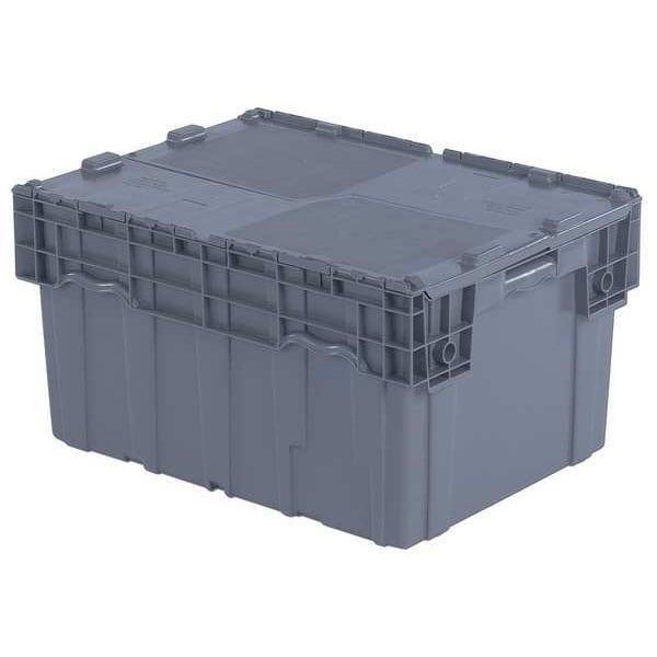 Orbis Attached Lid Container,Gray,Solid,HDPE FP403 Gray - Walmart.com