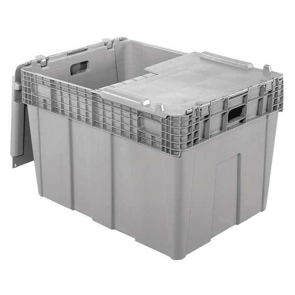 Orbis Attached Lid Container,Gray,Solid,HDPE FP60 Grey - Walmart.com