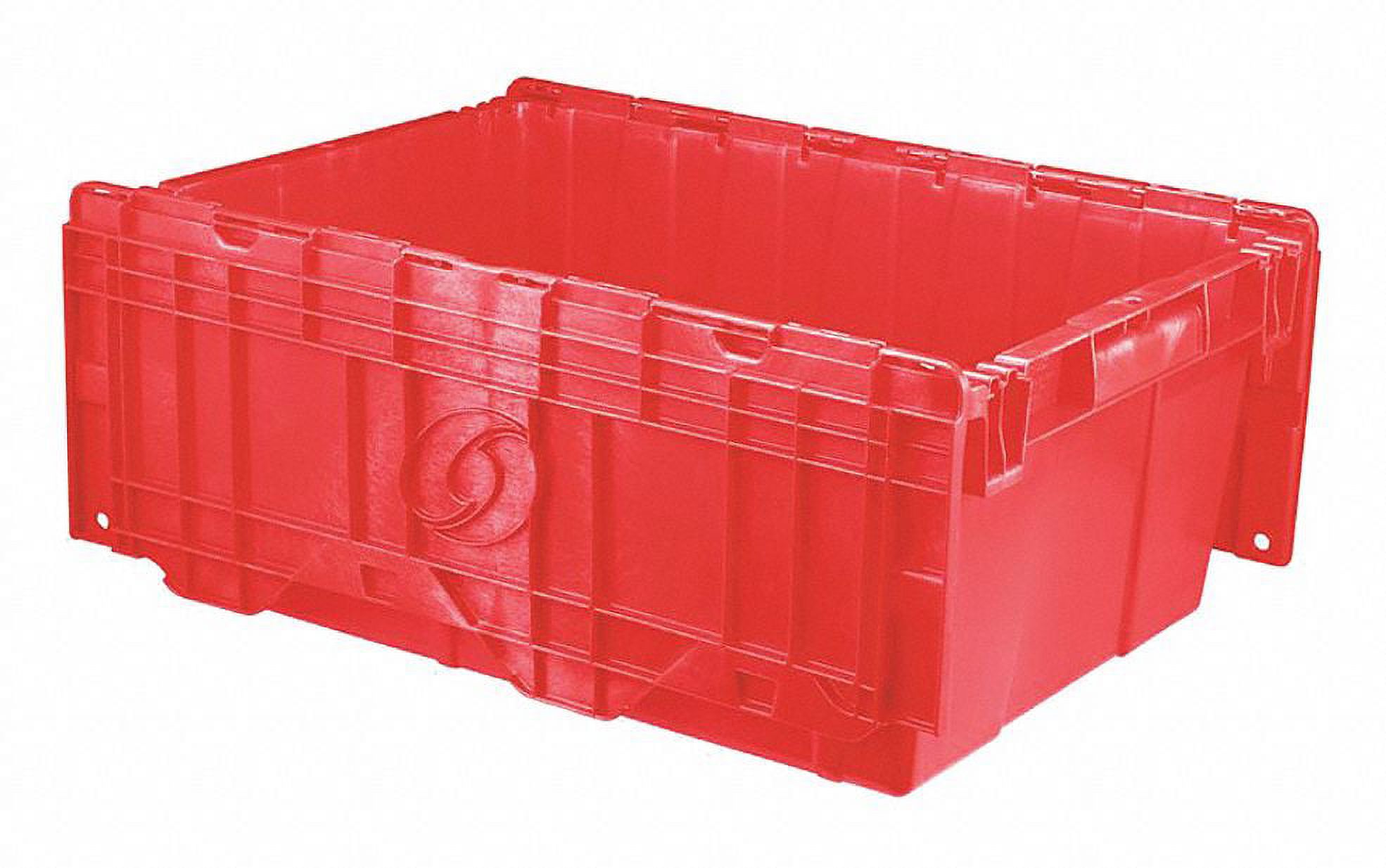 Orbis Attached Lid Container,Red,Solid,HDPE FP143 Red - Walmart.com