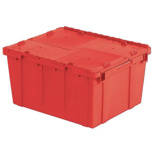 Orbis Attached Lid Container,Red,Solid,HDPE FP261 Red - Walmart.com