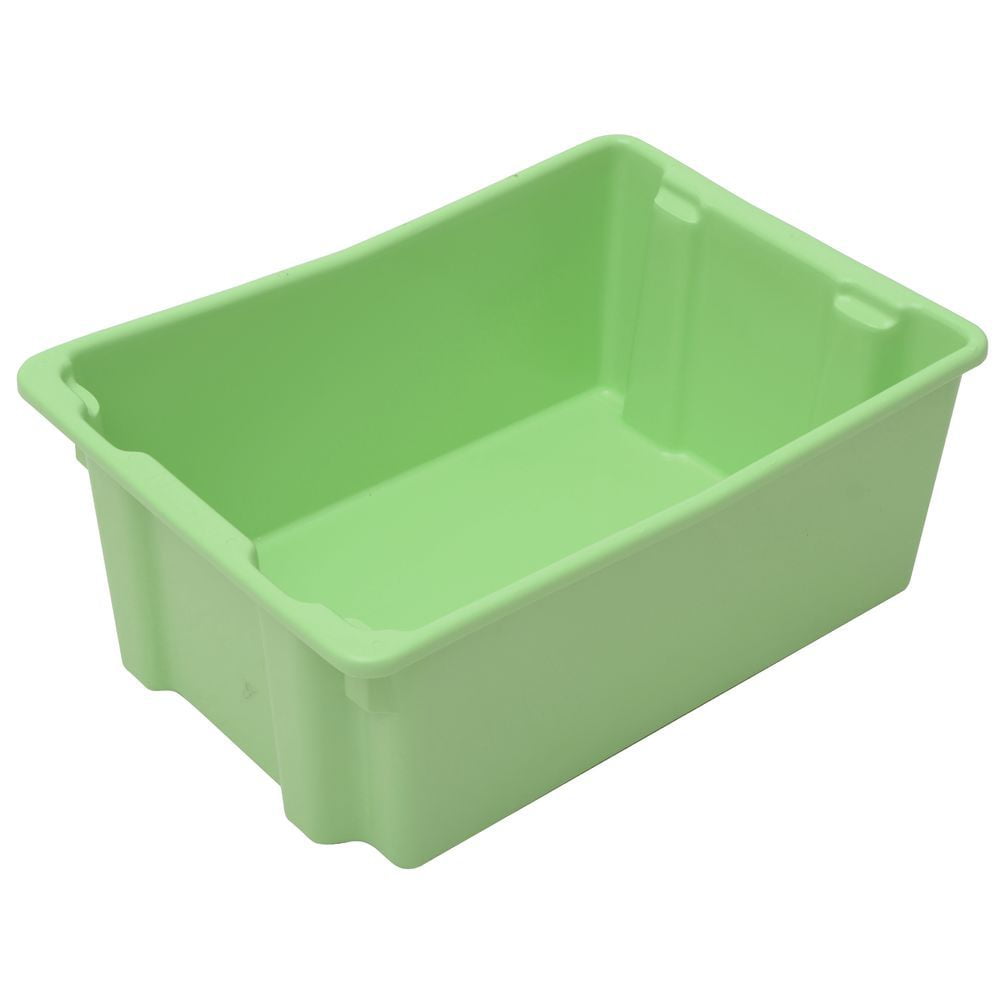 Orbis Mint Green Stack-n-Nest Plastic Solid Food Lug - 26"L x 18 1/2"W ...