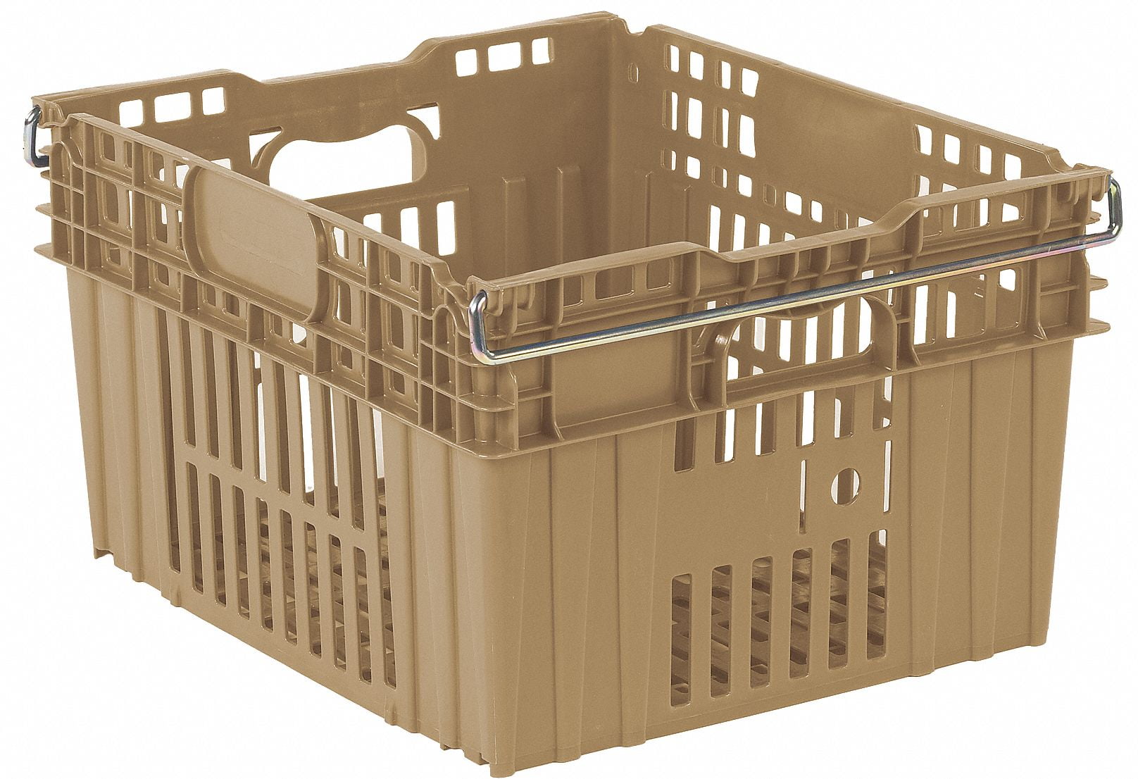 Orbis Stack and Nest Ctr,Beige,Vented,Plastic AF-21 Beige - Walmart.com