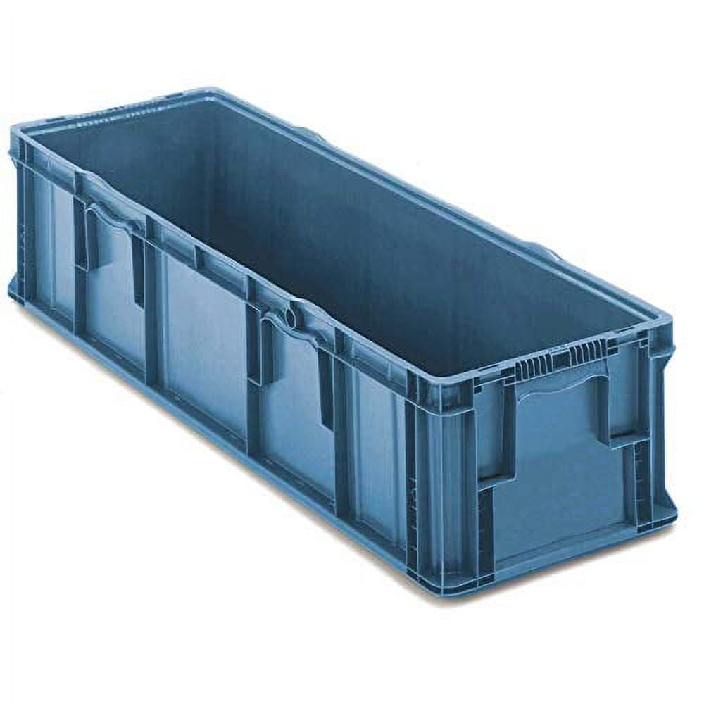 Orbis Stakpak Plastic Long Stacking Container, 48 x 15 x 10-3/4, Blue ...