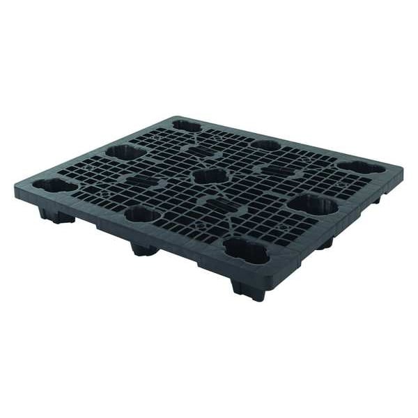 Orbis Nestable Plastic Pallet, Black, 40X48, 5-3/4 in.H, XP ECON CISC ...