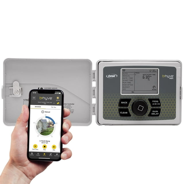 Orbit B-hyve 12-Station Indoor/Outdoor Sprinkler Controller with Wi-Fi ...