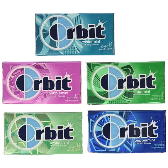 Orbit 20 Pack - 14 Piece Packages - Sugar Gum - Variety Box - Walmart.com
