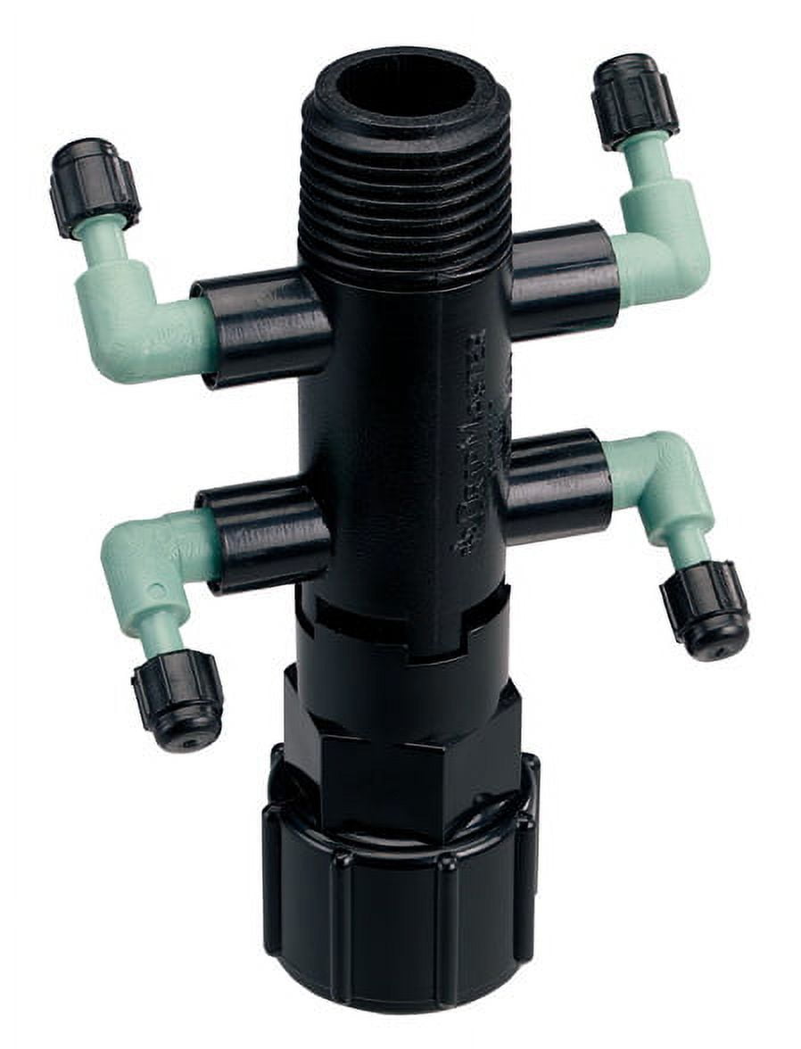 Orbit 3 Pack Drip System Shrub Adapter 4-Port Watering Manifold for 1/4 ...