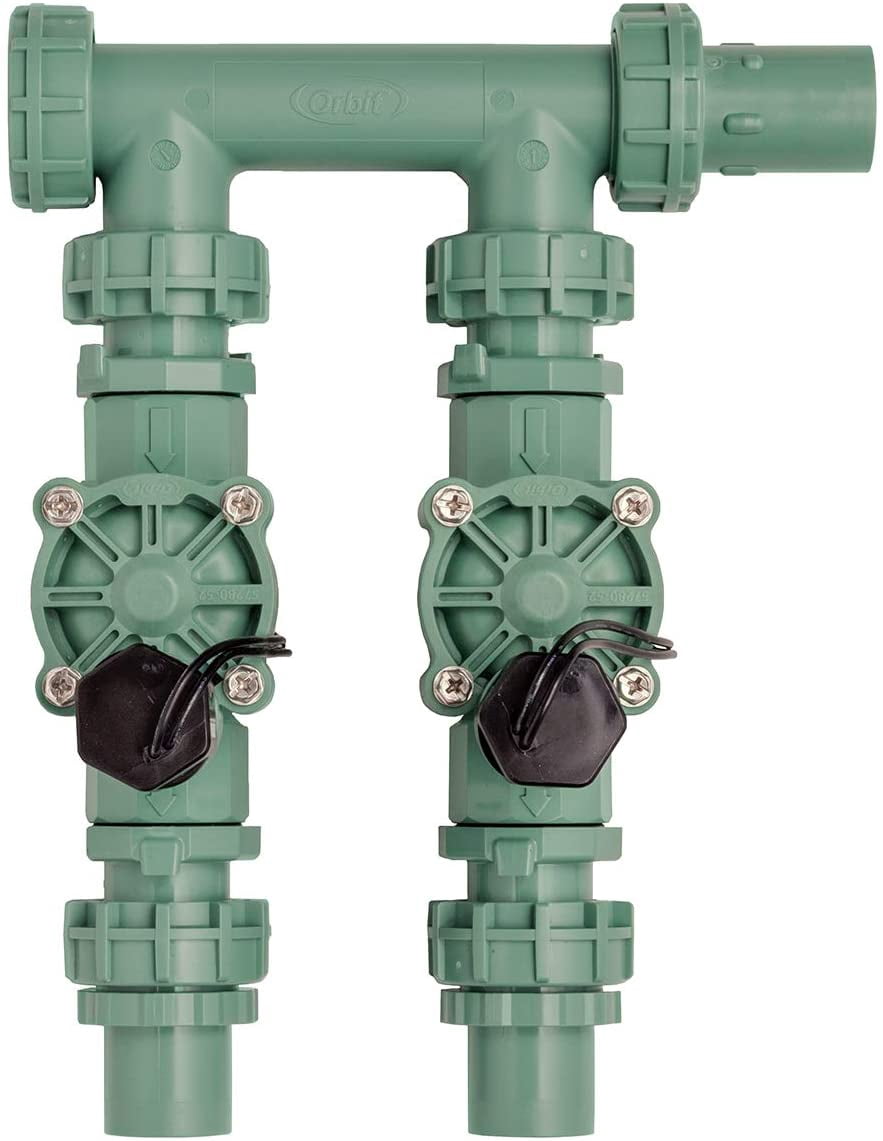 Orbit 3 Pack Sprinkler Valve Manifold System - Two Valves - Walmart.com