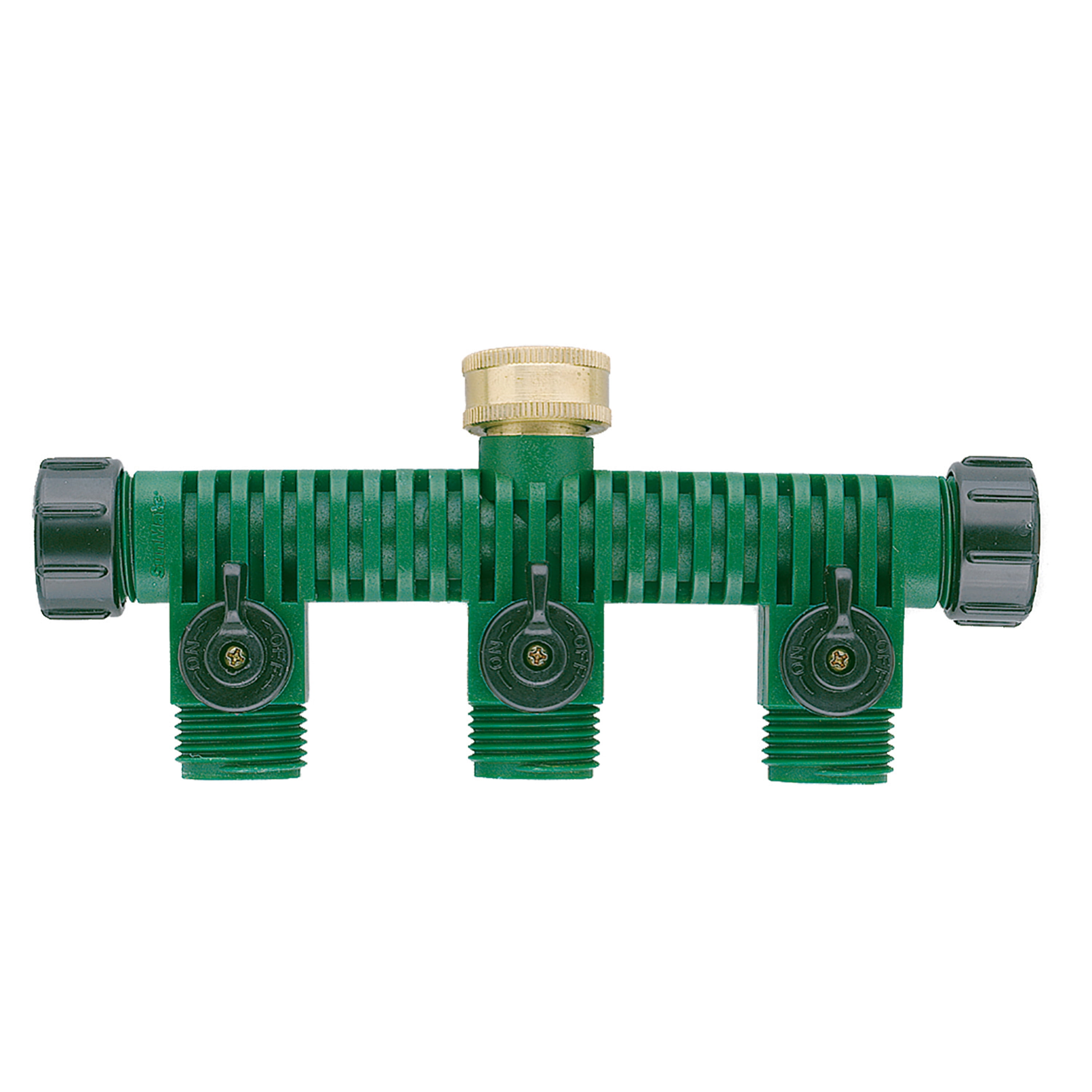 Orbit 3-Port Plastic Hose Faucet Manifold with Shut-off Valves and 2 ...