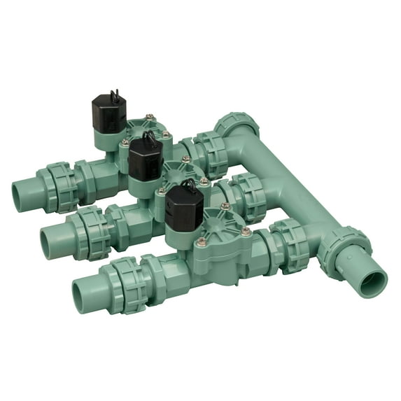 Orbit 3-Valve Heavy-Duty Pre-Assembled Valve Manifold for Poly Pipe, 5 ...