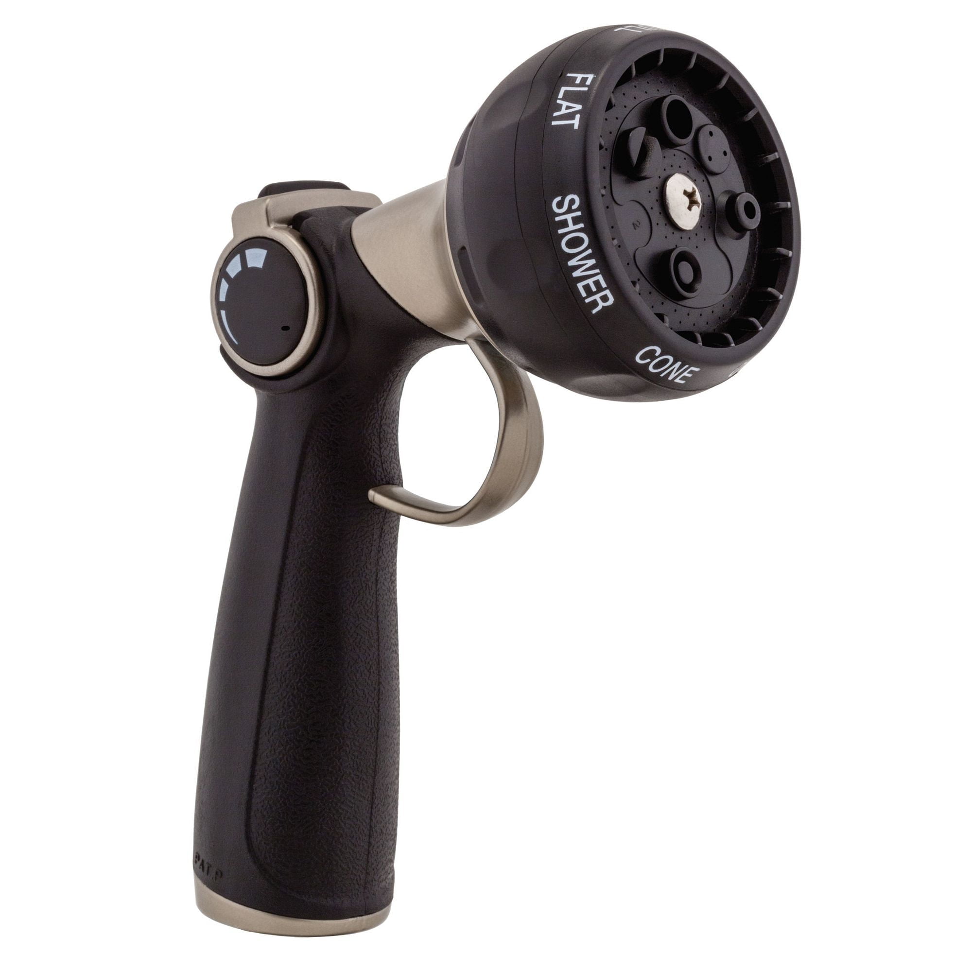 Orbit 7-Pattern Metal Thumb Control Hose Watering Nozzle with Loop ...