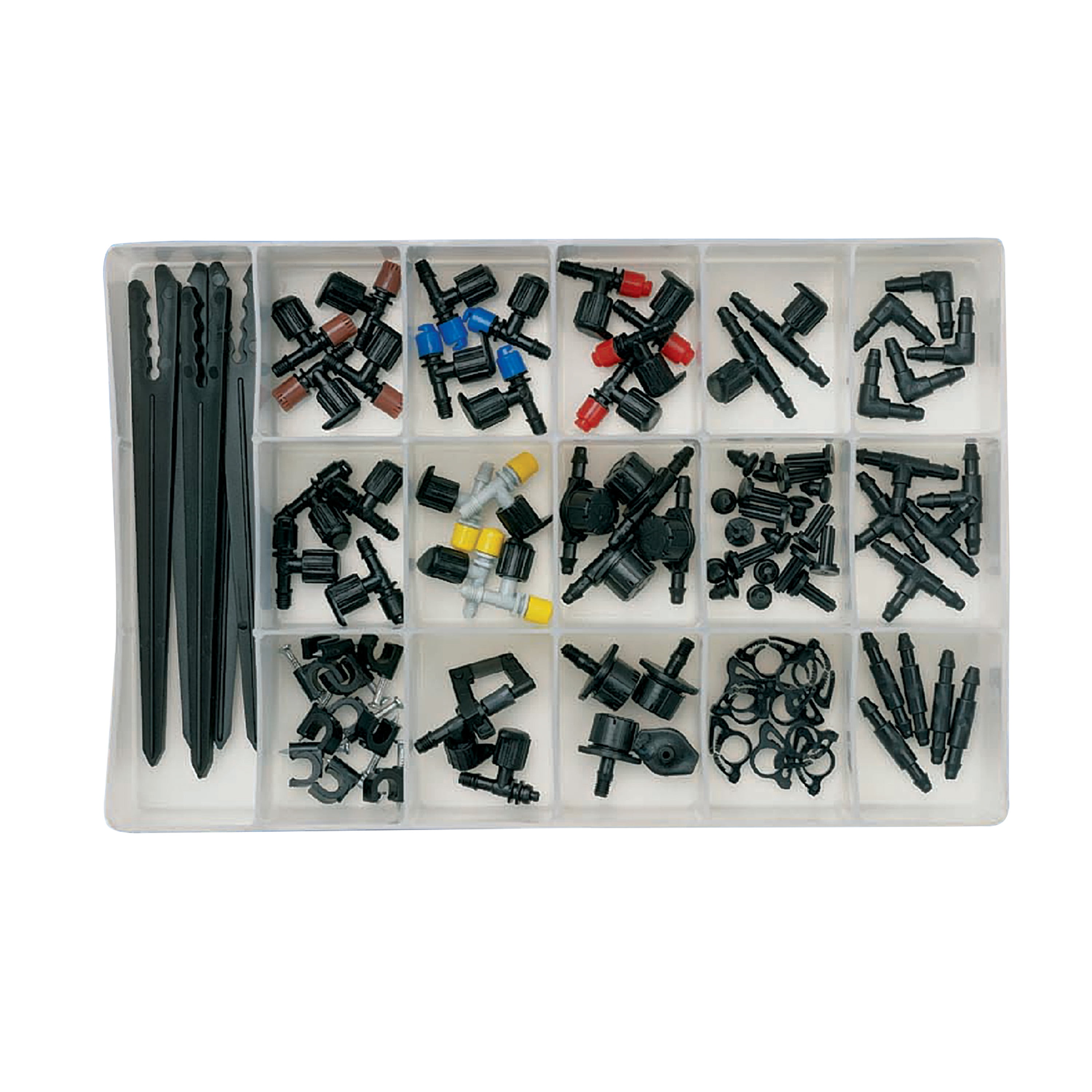 Orbit 92 Piece Drip Irrigation Assorted Fittings Toolbox Kit - Walmart.com