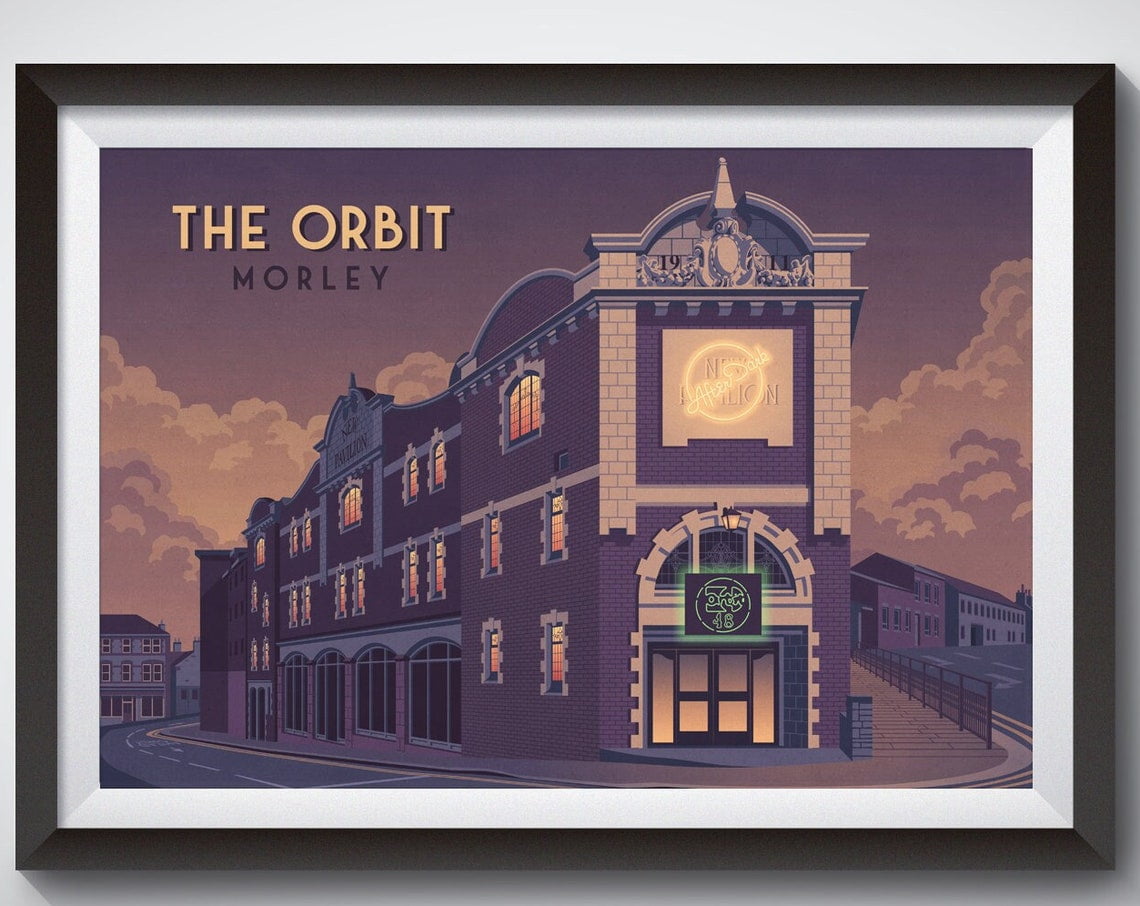 The Orbit, The Afterdark Nightclub Poster, Morley, Leeds Travel Poster ...