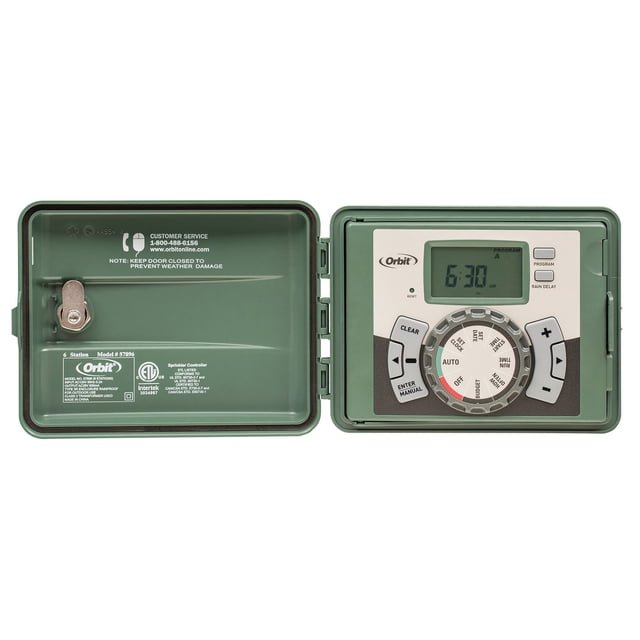 Orbit 6-Station Indoor/Outdoor Controller Grn (WT15) - Walmart Business ...