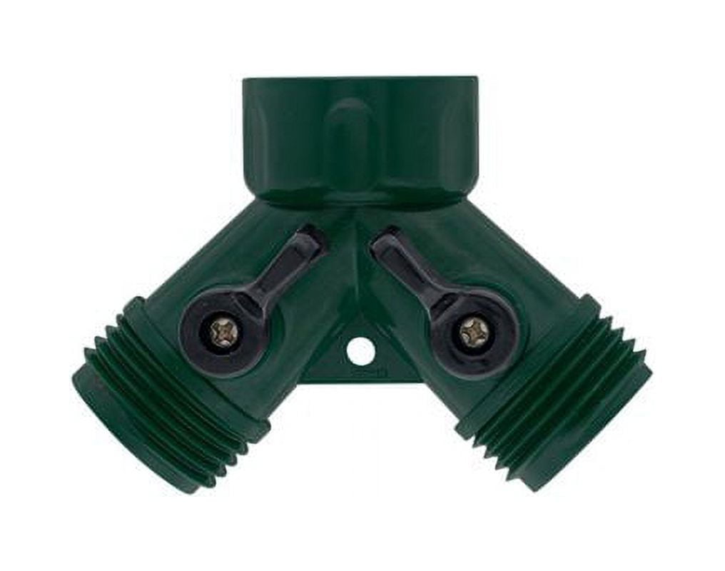 2-Pack Orbit Garden Hose Y & Faucet Shut off Valve - Dual Port Water ...
