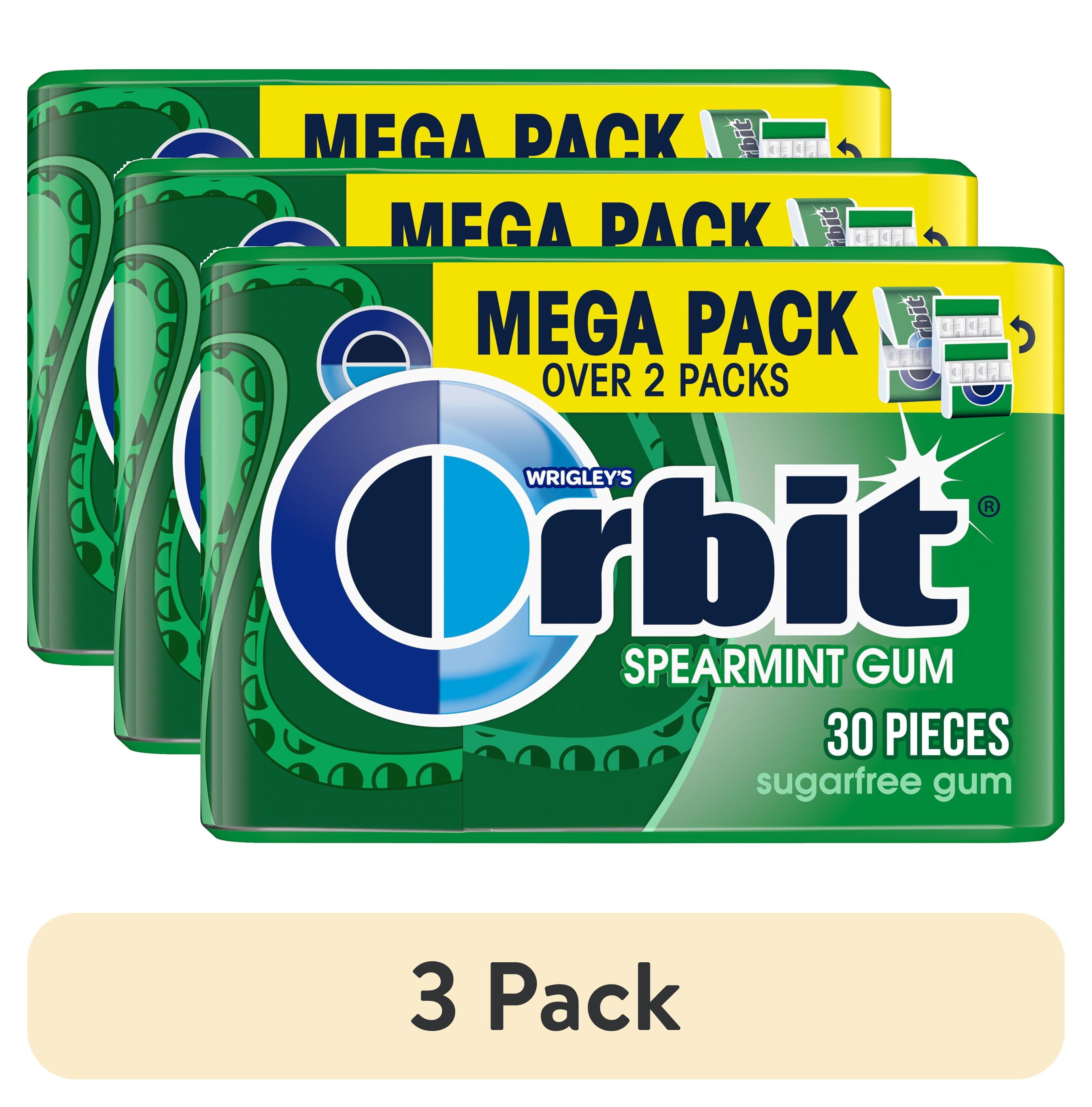 (3 pack) Orbit Gum Spearmint Sugar Free Chewing Gum - 30 Pieces ...