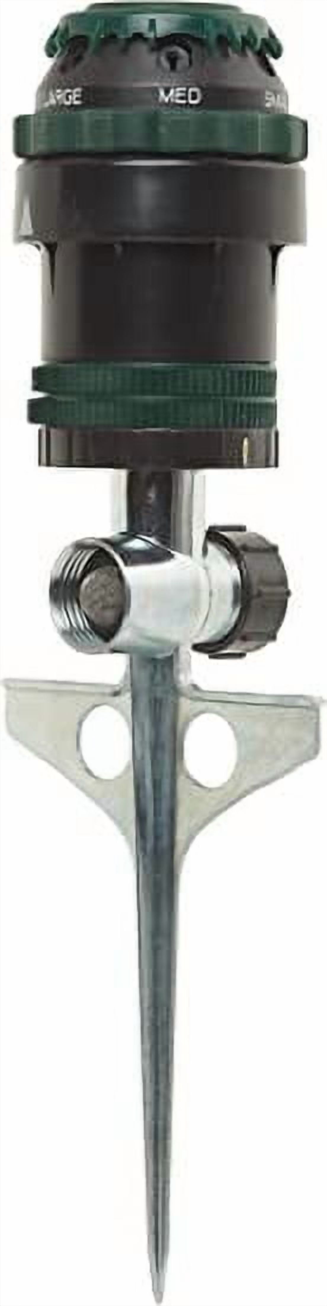 Orbit Gear-Drive Sprinkler H2O-6 with Metal T Spike, 6 Spray Patterns ...