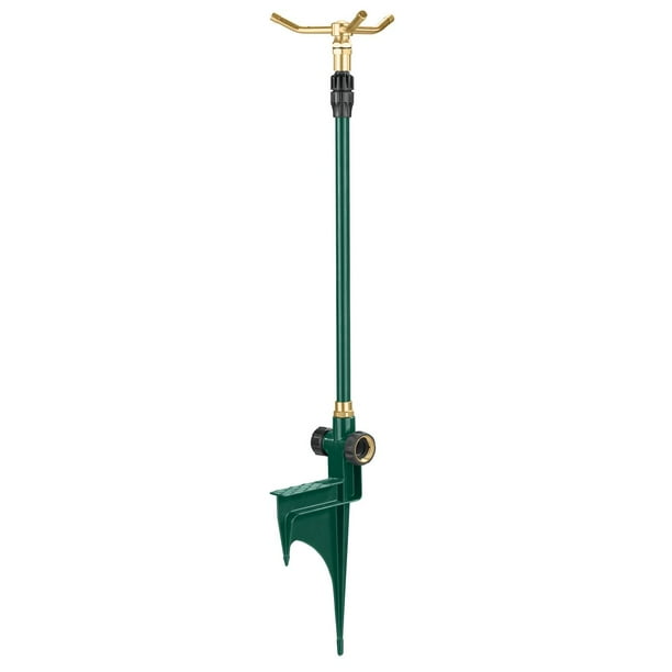 Orbit Irrigation 3-Arm Rotating Sprinkler on Telescoping Step Spike ...