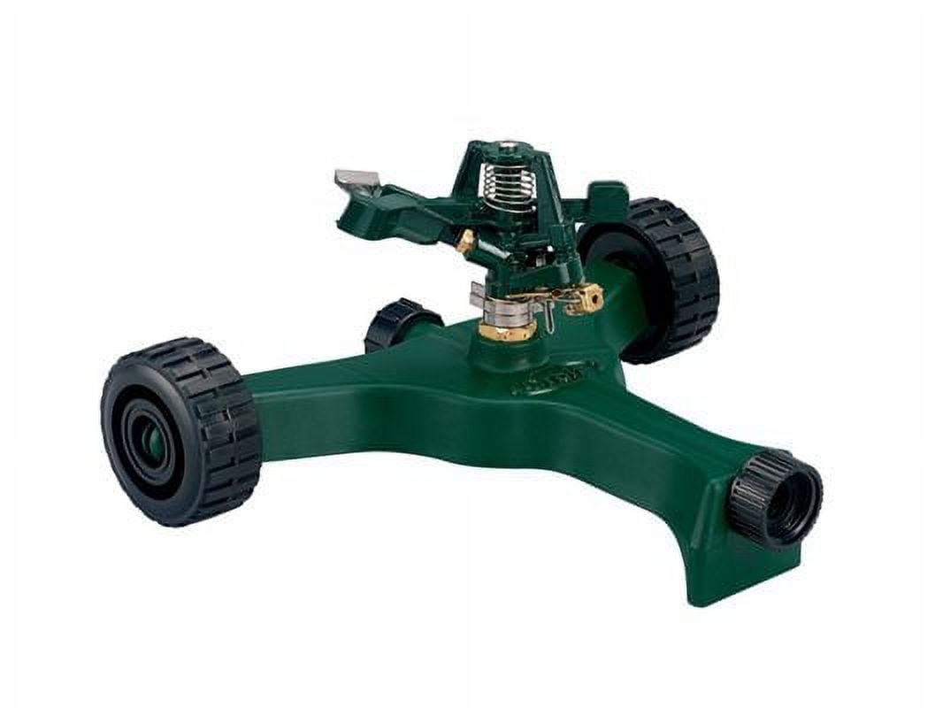 Orbit Lawn Watering Impact Sprinkler on Wheel Base - Hose Water Yard ...
