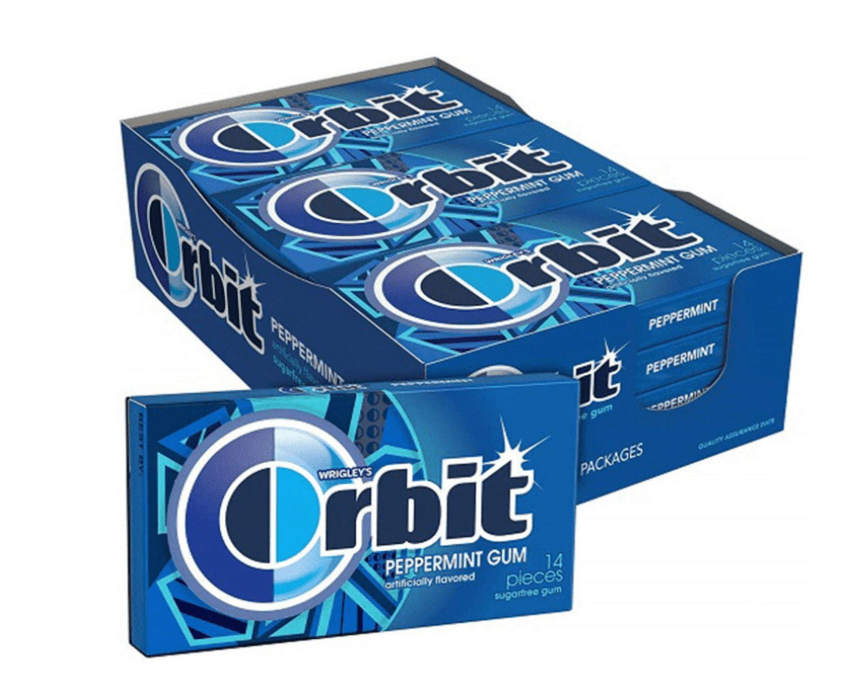 Orbit Peppermint Sugarfree Gum, 14 count Pack of 24 - Walmart.com