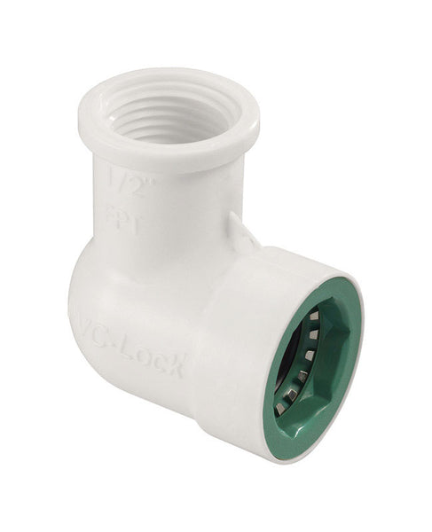 Orbit Pvc-Lock 3/4 In. Push X 1/2 In. Dia. Fpt Plastic Elbow - Walmart.com