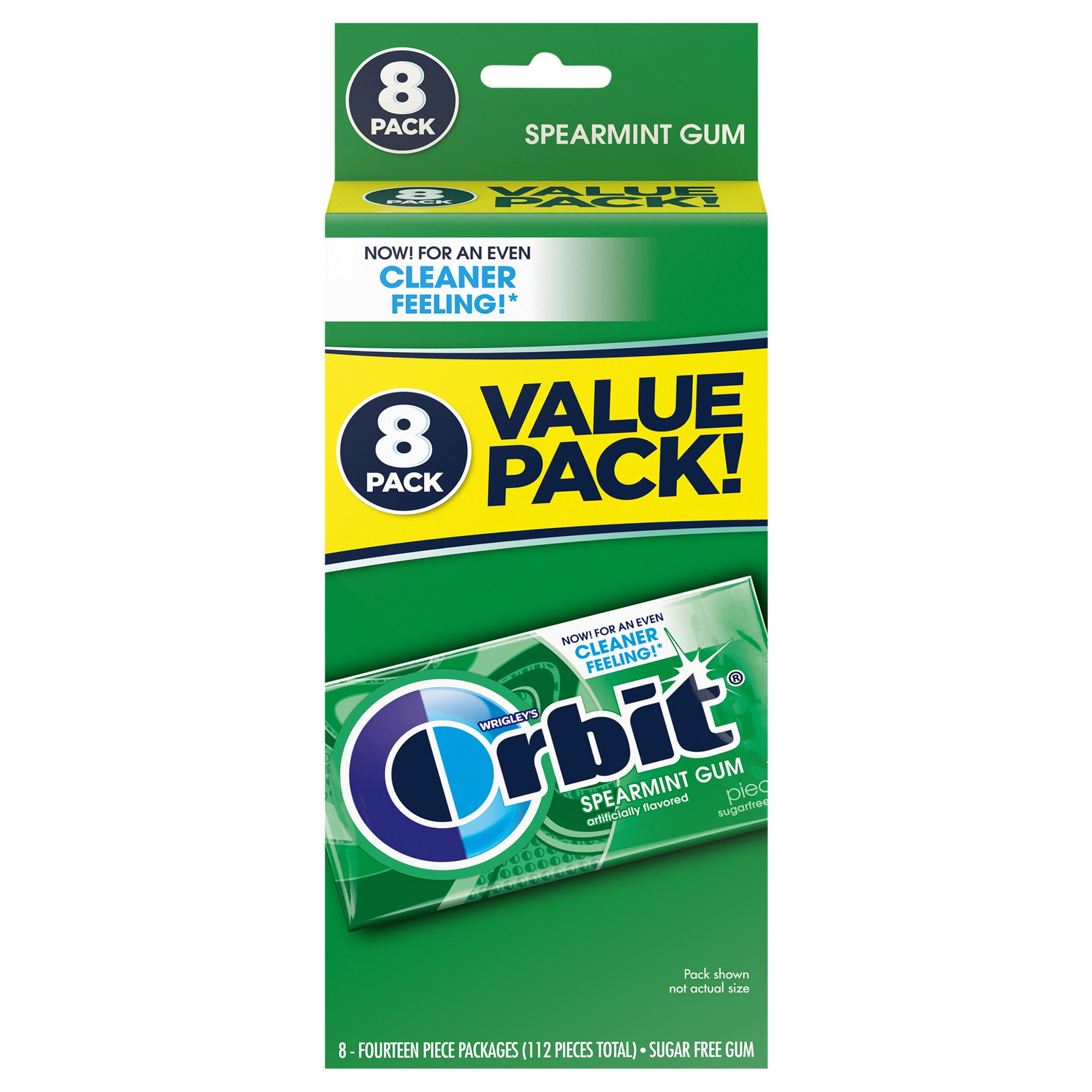 Orbit Spearmint Sugar Free Chewing Gum - Value Pack, 8 pk - 112 pc ...