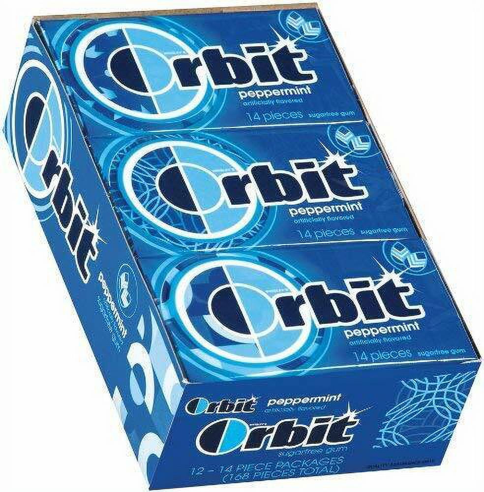 Orbit Sugar Free Gum, Peppermint, 14 Sticks, 12 ct.2 Pack Deal (24 Pack ...