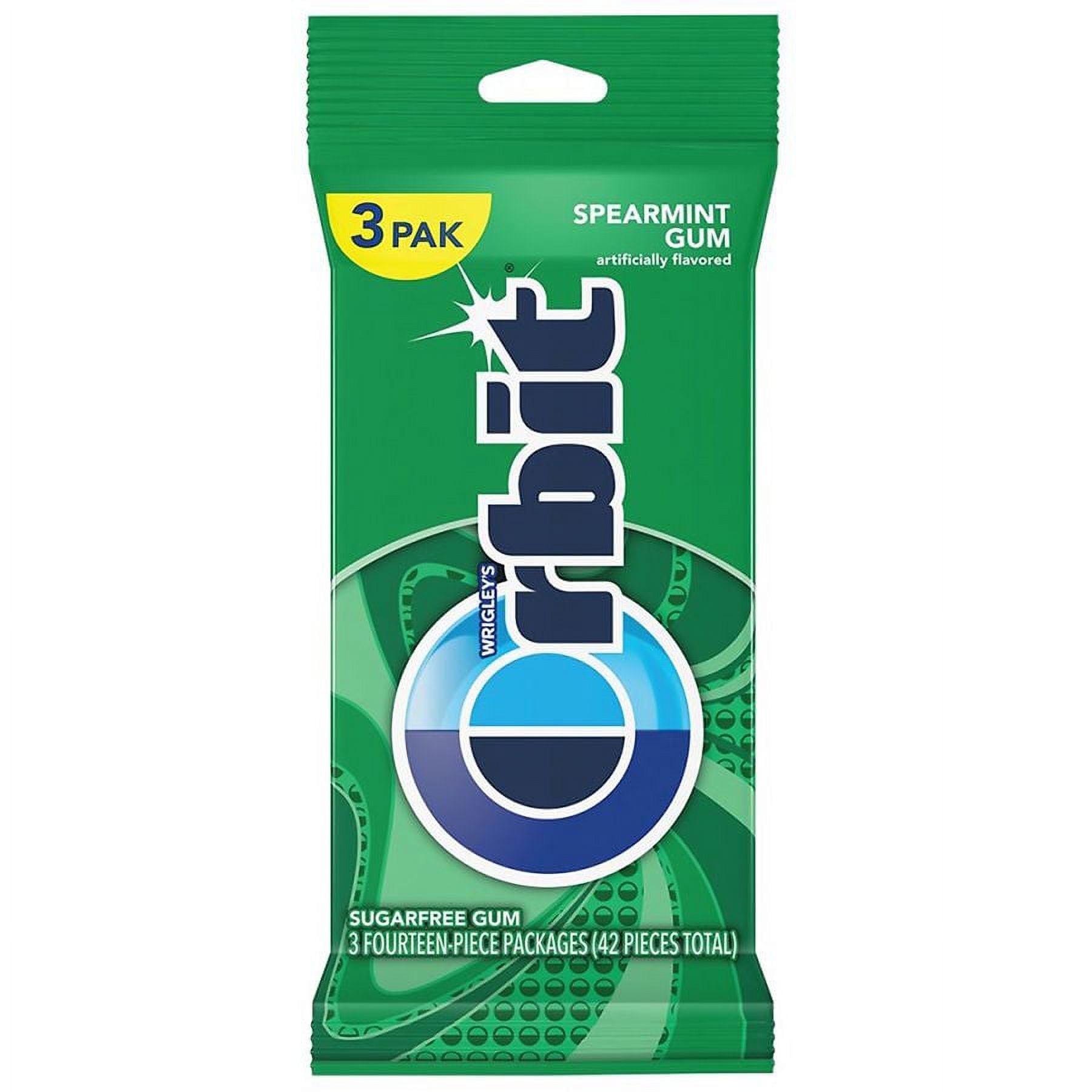 Orbit Sugarfree Gum Spearmint (Packaging May Vary)14.0ea Pack of 2 ...