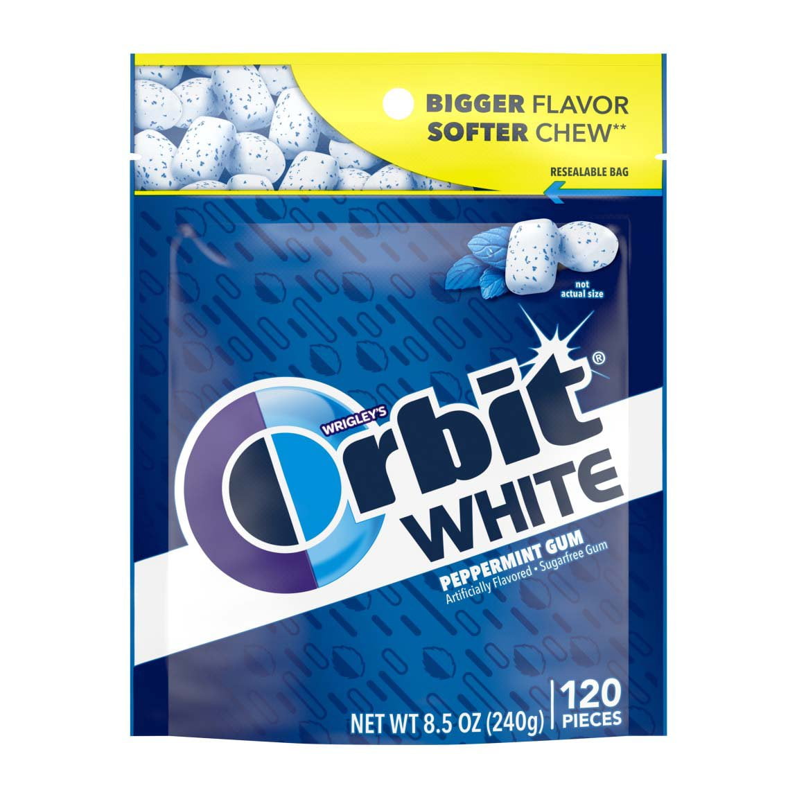 Orbit White Peppermint Sugarfree Chewing Gum - Value Pack, 120 pc ...