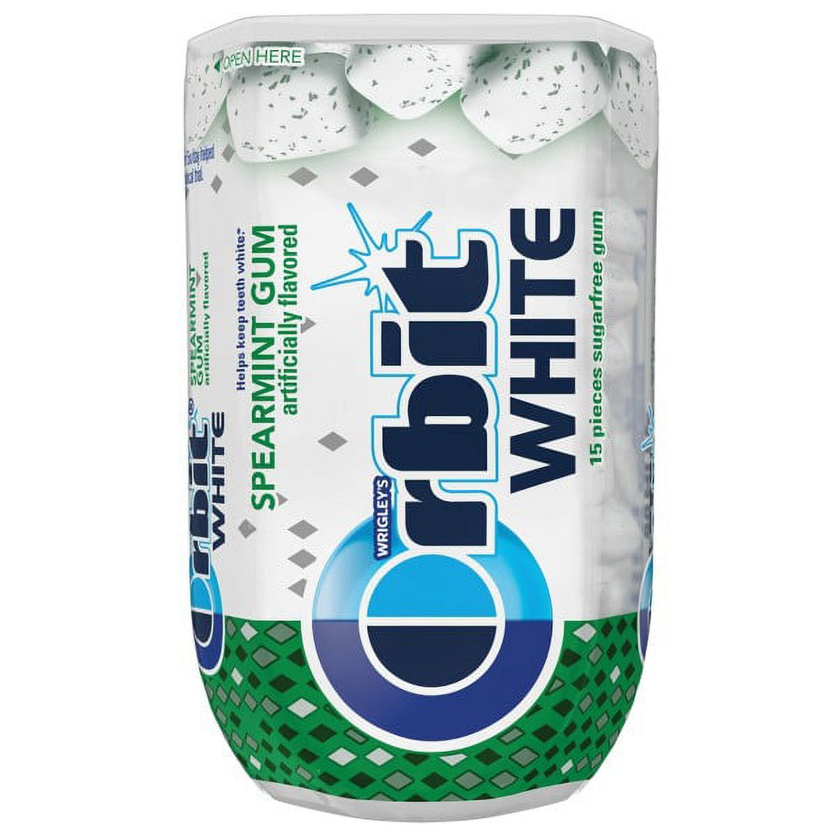 Orbit White Spearmint Sugar Free Chewing Gum, 15 Count Pack of 9 ...