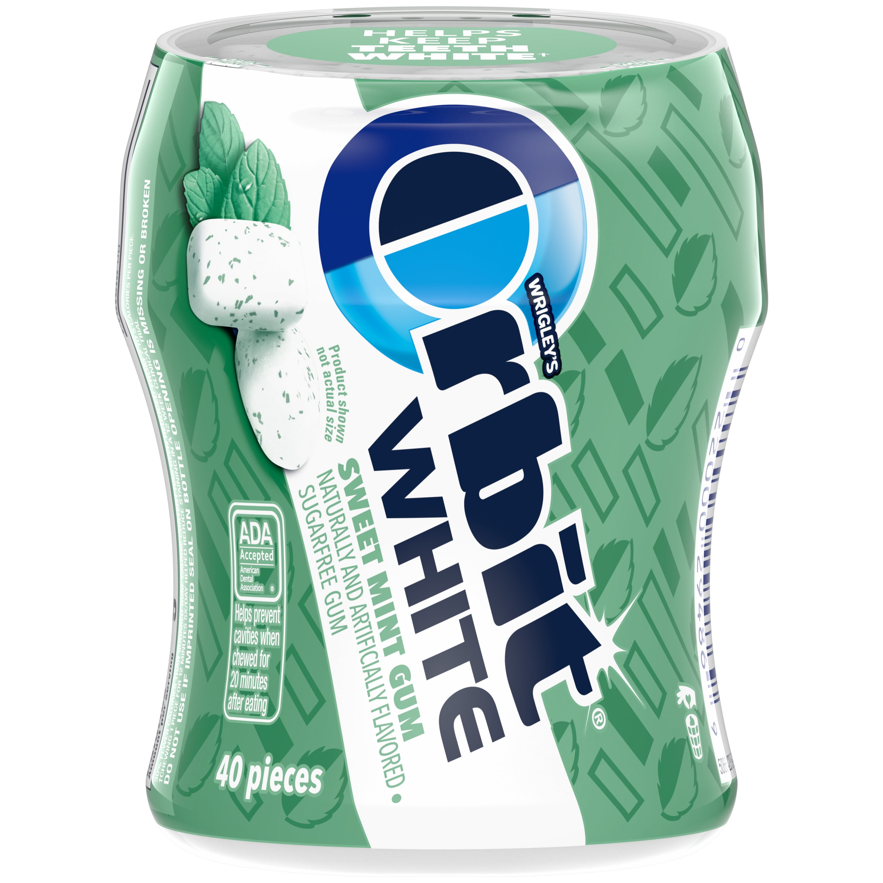 Orbit White Sweet Mint Sugar Free Chewing Gum - 40 Pieces Bottle ...