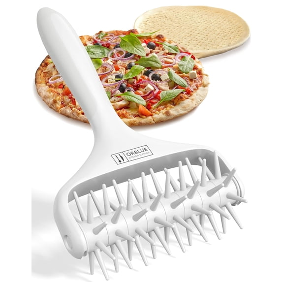 Orblue 16 Inch Food Grade Plastic Pizza Dough Docker Roller for Perfect ...