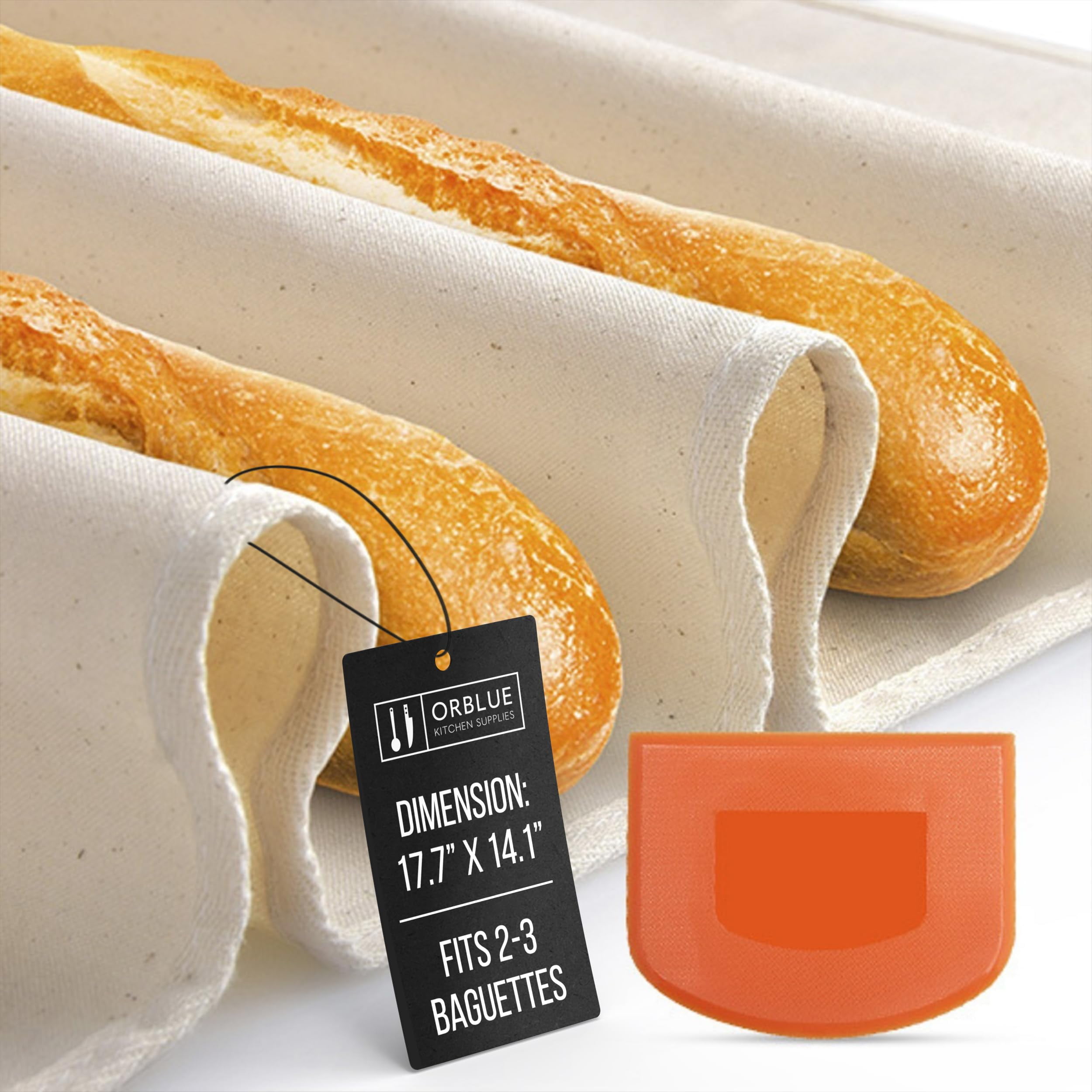Orblue Bakers Couche and Proofing Cloth, 100% Cotton Fabric for Bread ...