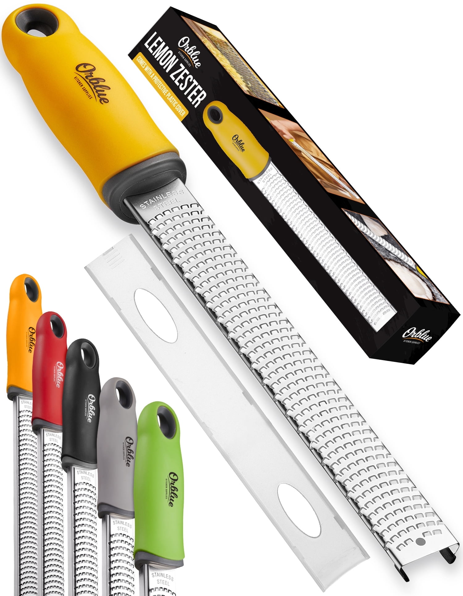 Orblue Grater & Zester - Kitchen Utensil for Parmesan, Chocolate ...