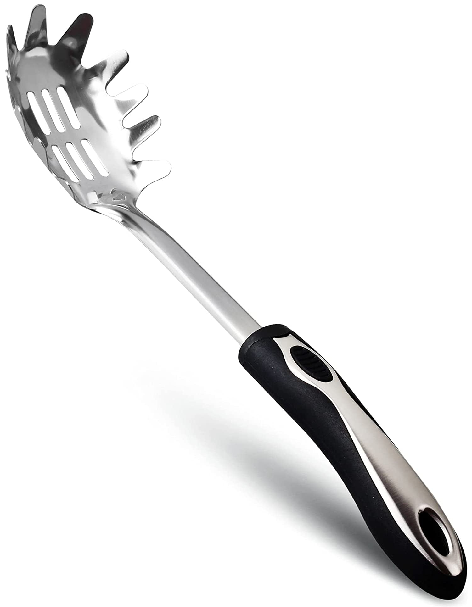 Orblue Stainless Steel Slotted Spaghetti and Pasta Serving Utensil with ...