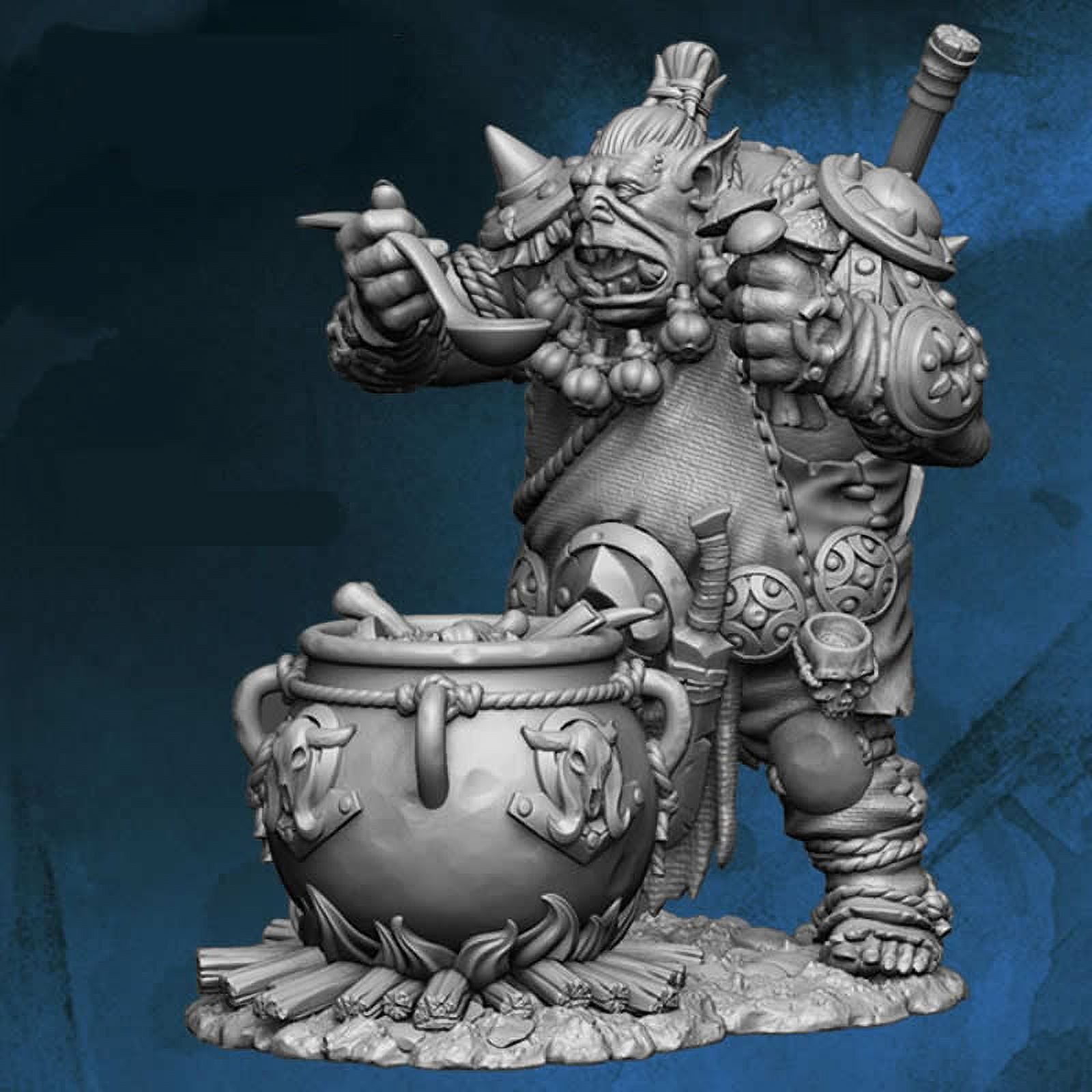 Orc Cooking Stew Figure Kit 28mm Heroic Scale Miniature Unpainted First ...