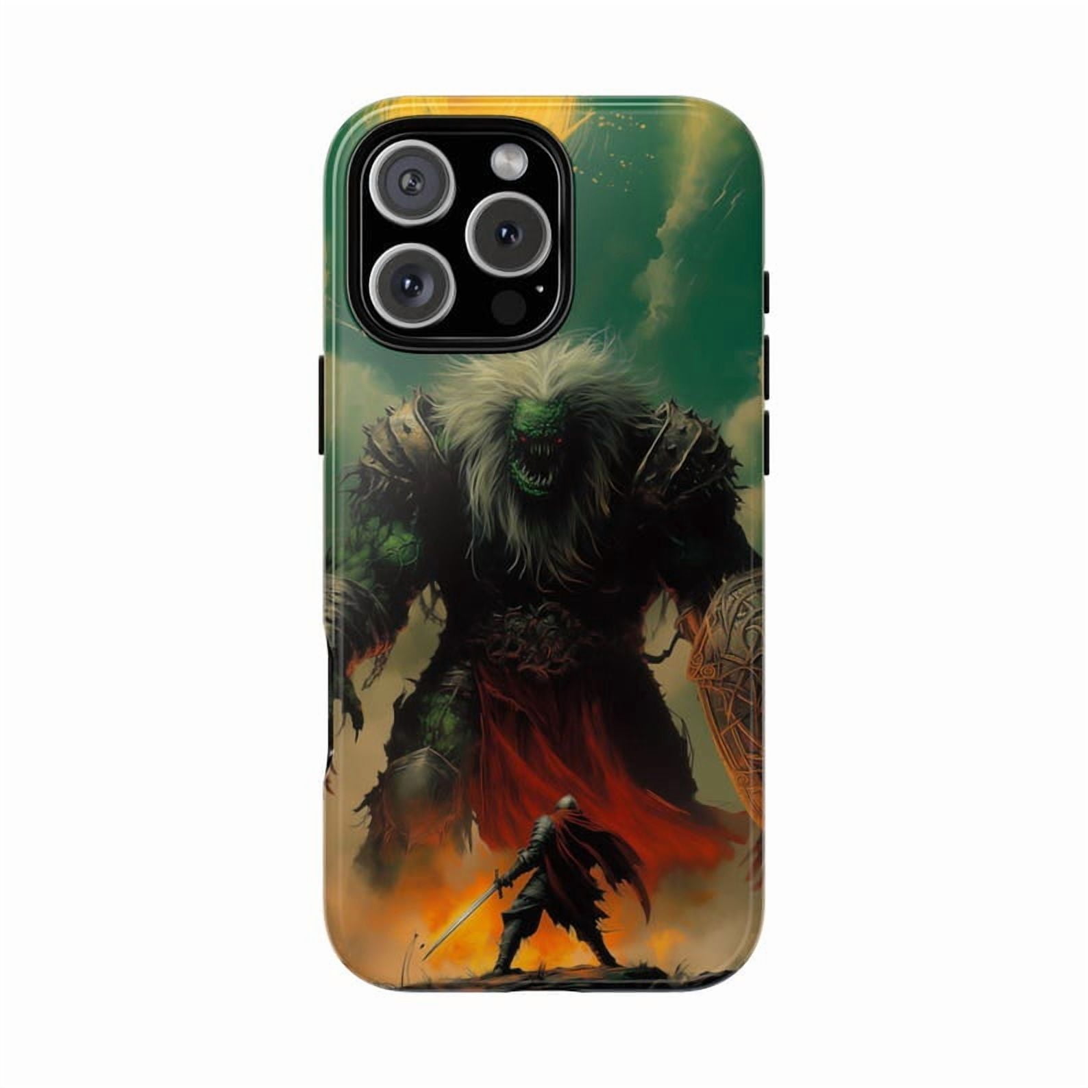 Orc Knight iPhone Case Battle Fantasy Medieval Creature with iPhone 17 ...