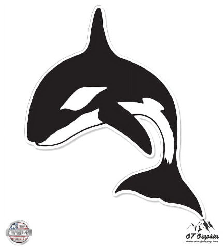 Orca Killer Whale - 3" Vinyl Sticker - For Car Laptop I-Pad Phone ...