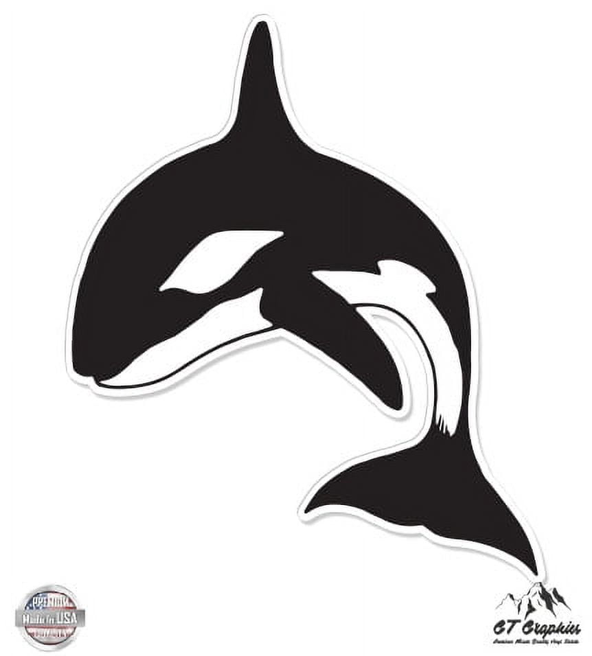Orca Killer Whale - 5" Vinyl Sticker - For Car Laptop I-Pad ...