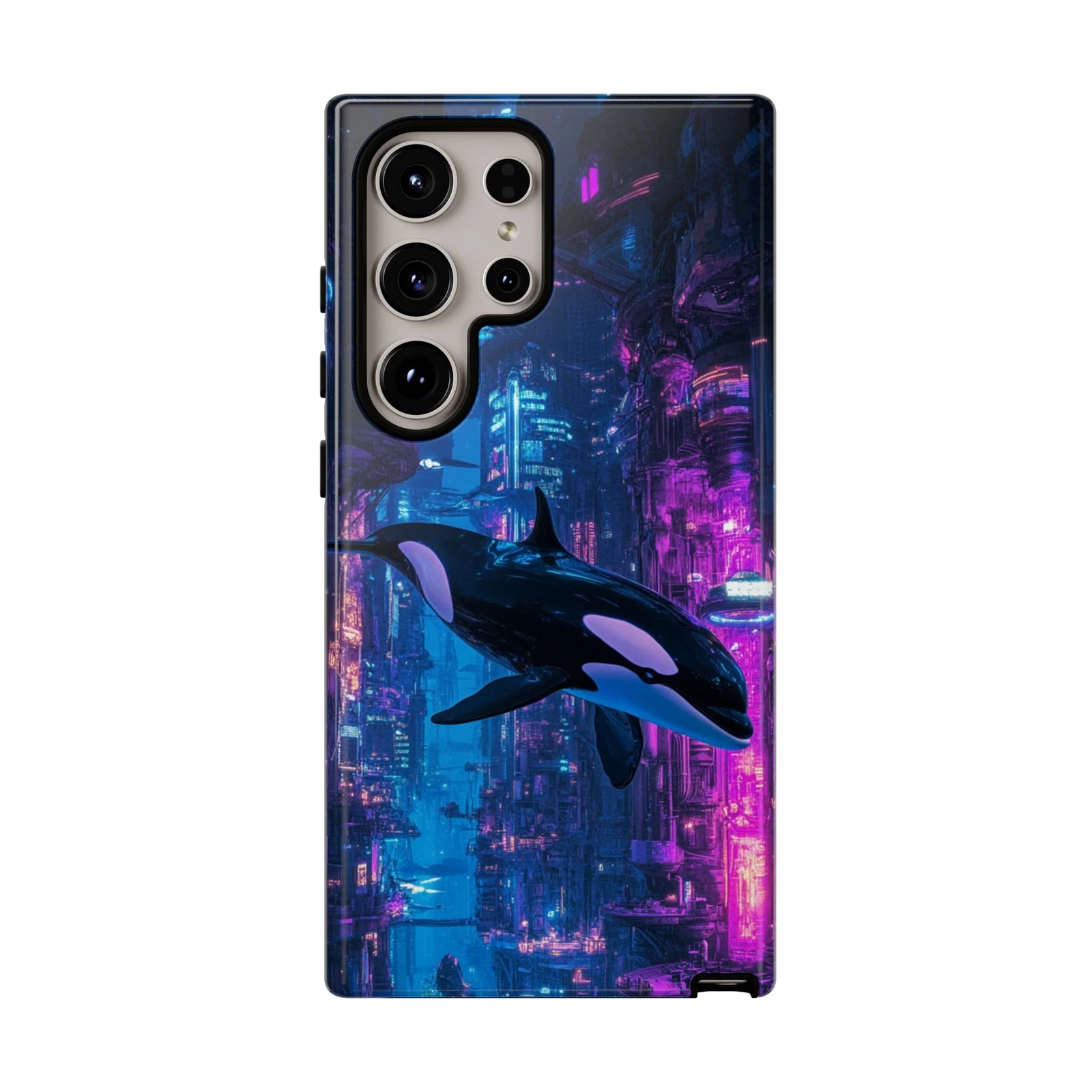 Orca Killer Whale City Protective Case for iPhone 11 up to 17 Pro Max ...