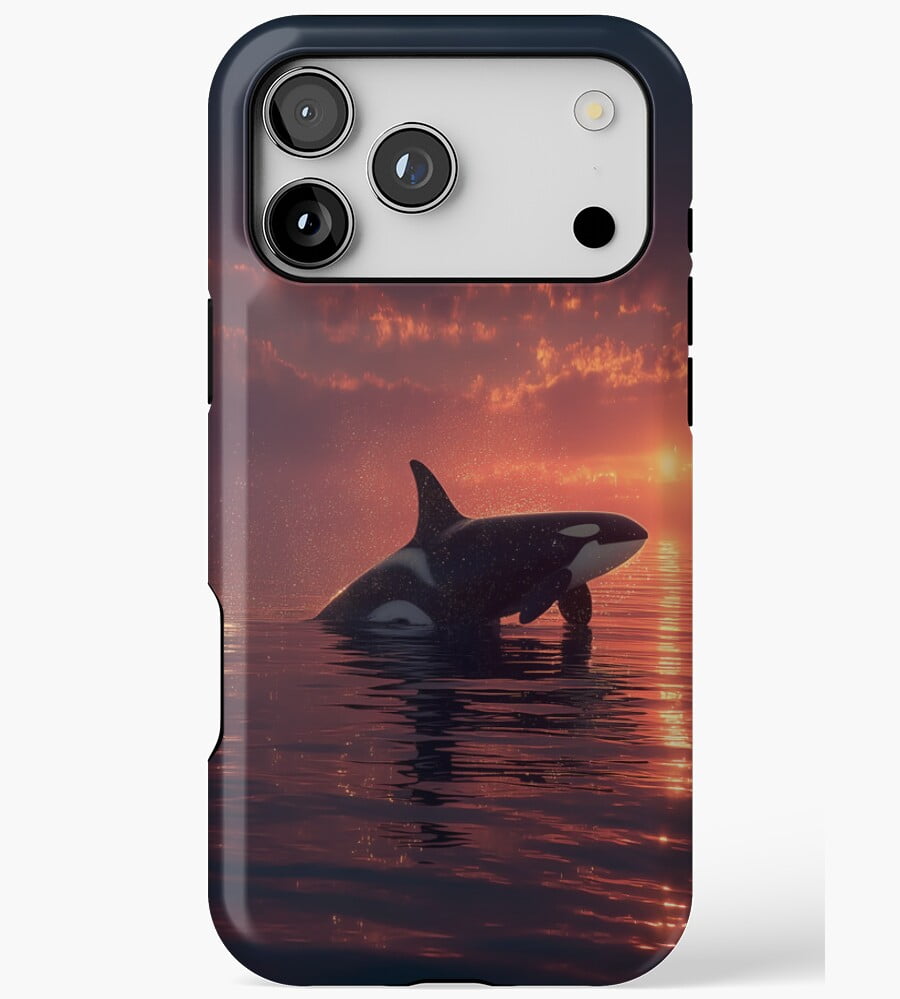 Orca Killer Whale Colorful Splash H20729 Phone Case for iPhone 11 to 17 ...