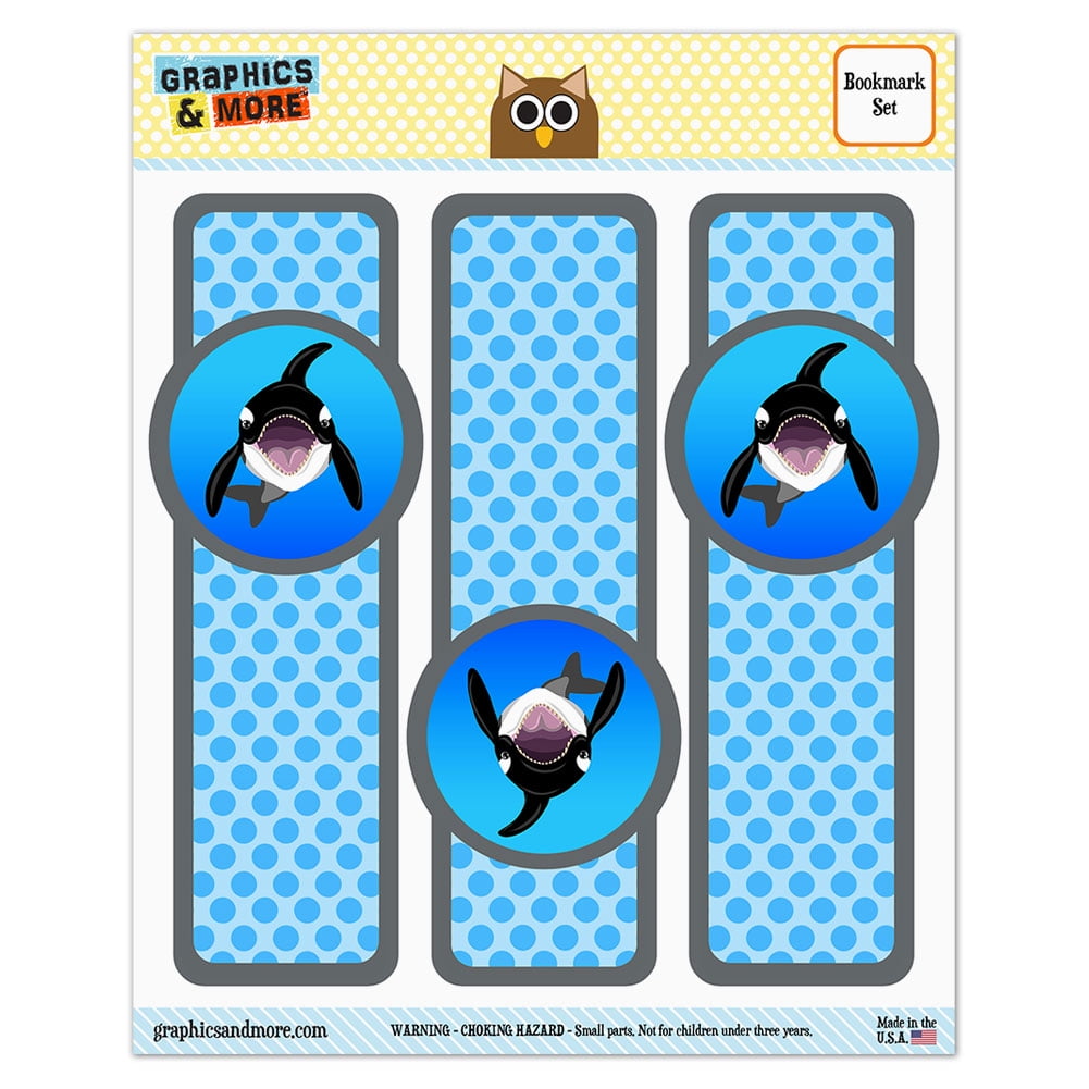Orca Killer Whale Glossy Laminated Bookmarks - Set of 3 - Walmart.com